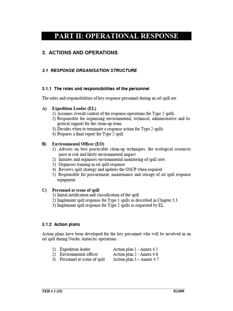 Oil Spill COntingency Plan Operation | PDF | Oil Spill | Waste