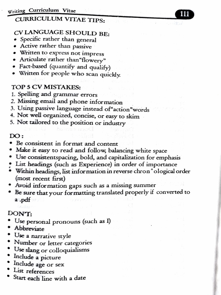 Top CV Writing Tips for Job Seekers | PDF | Accounting | Business