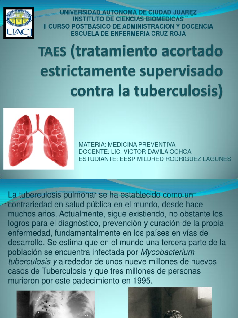Taes Presentacion | PDF | Tuberculosis | Medicina