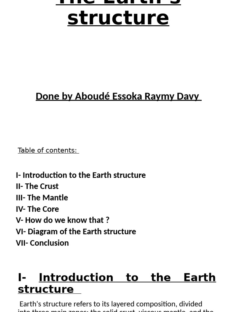 Earth's Structure: Layers Explained | PDF | Earth | Crust (Geology)
