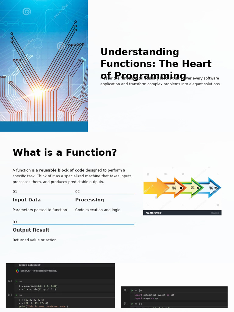 Understanding Functions The Heart of Programming | PDF | Parameter ...