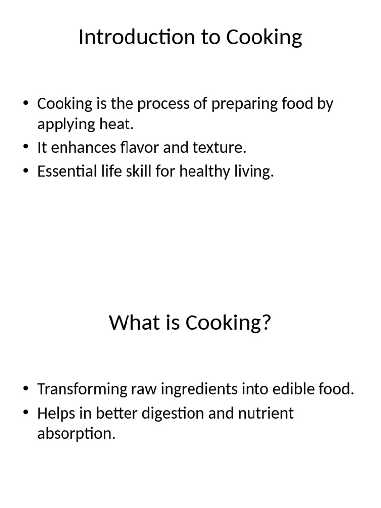 Basics of Cooking | PDF