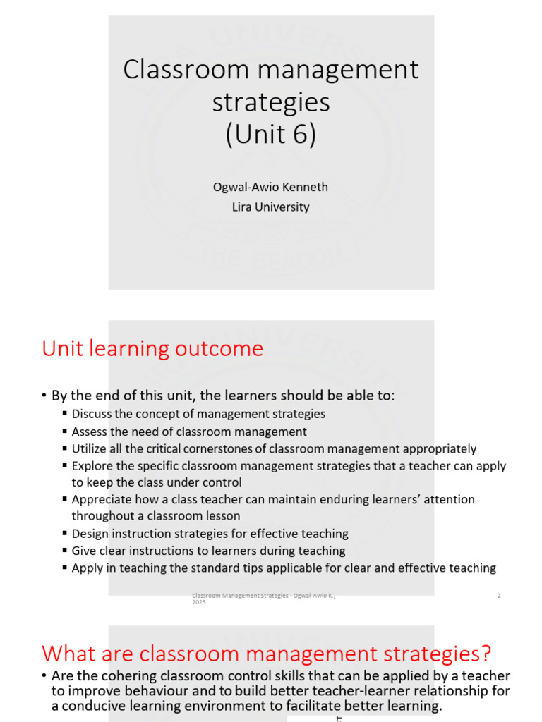 Effective Classroom Management Strategies | PDF | Classroom Management ...