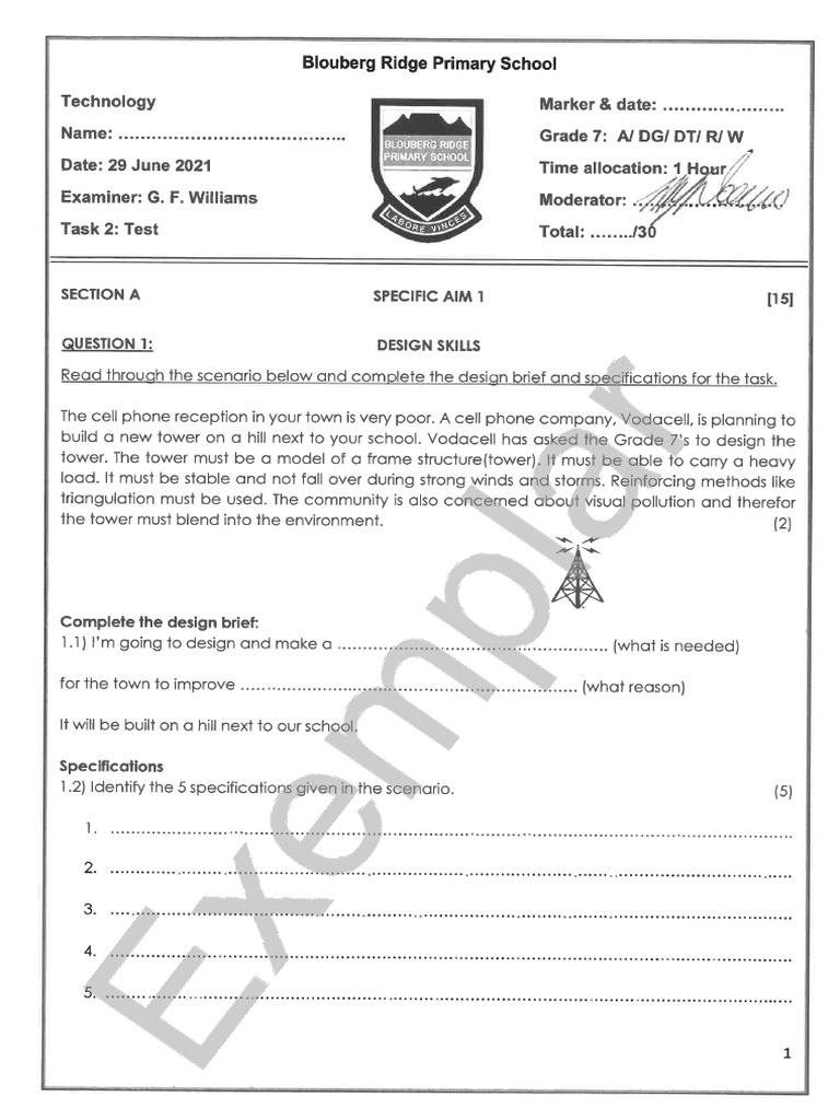 Grade 7 Technology Mid Year Examination 2021 | PDF