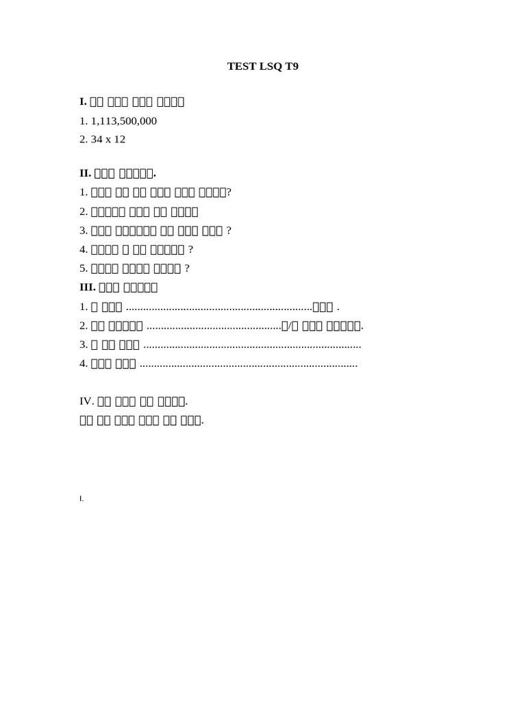 Test LSQ T9 | PDF