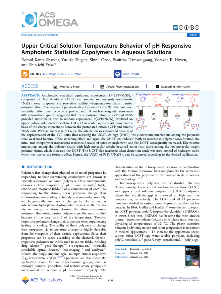 Upper-Critical-Solution-Temperature-Behavior-Of-Ph-Responsive ...