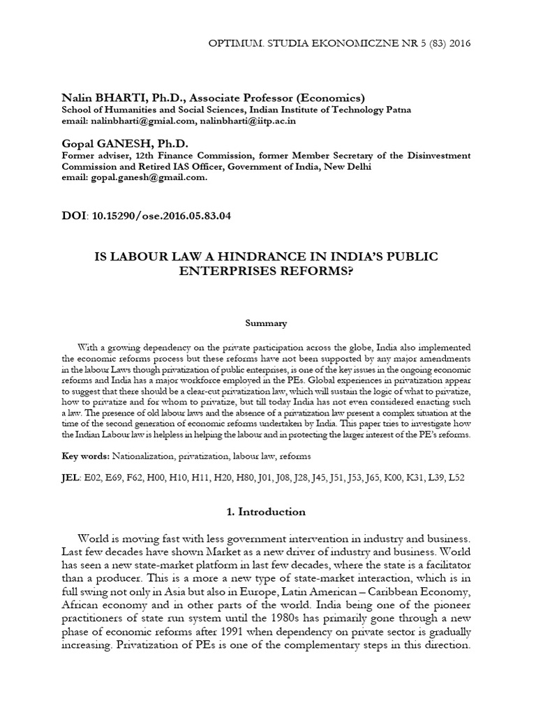 Is Labour Law A Hinderance | PDF | Employment | Labour Law