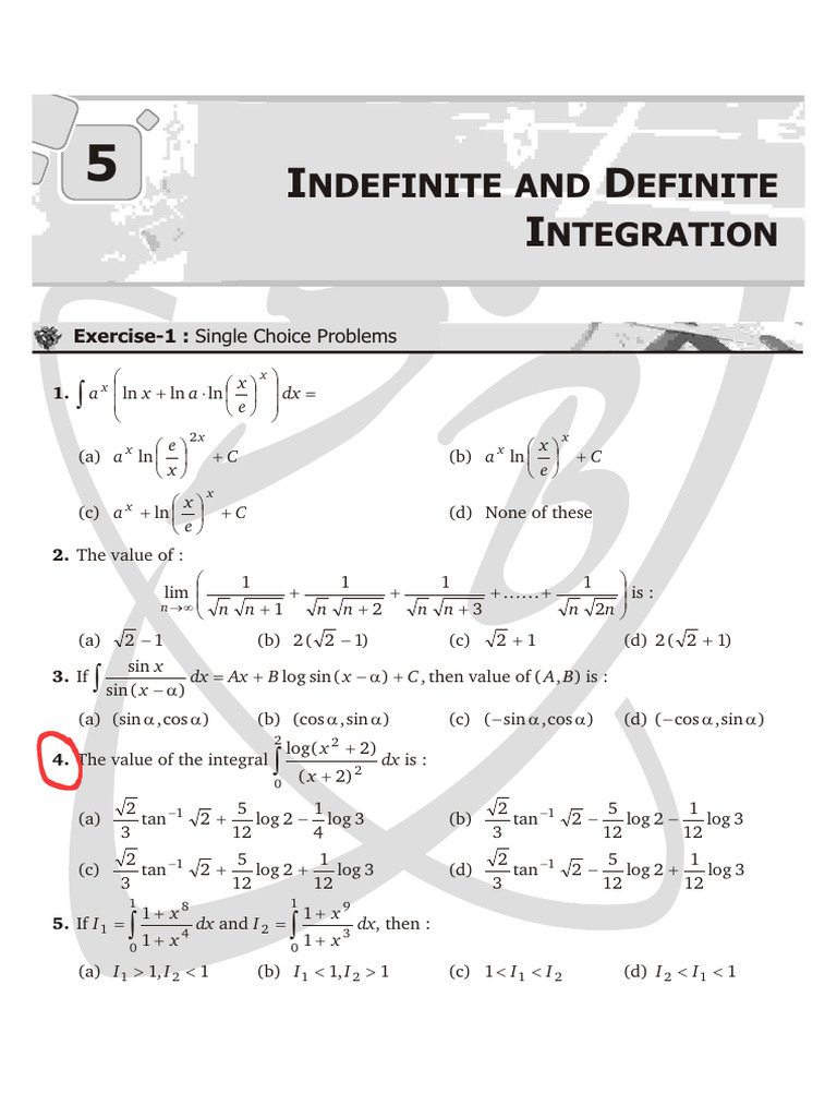 Advanced Integration Problems for JEE | PDF | Chess Theory | Chess