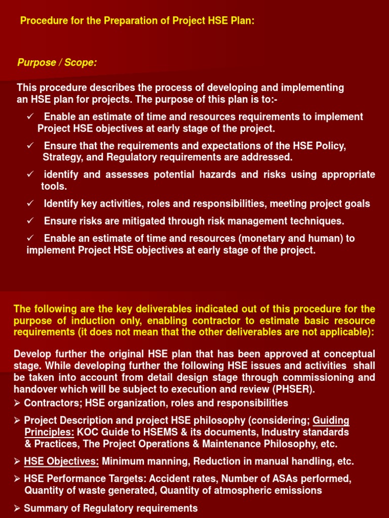 Developing a Comprehensive Health, Safety, and Environmental Plan for ...