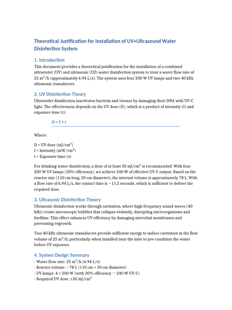 Theoretical Justification UV UZ System | PDF