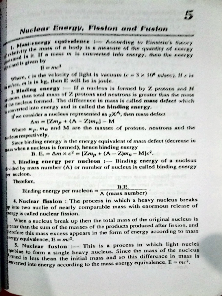 Nuclear Energy Fusion and Fission | PDF