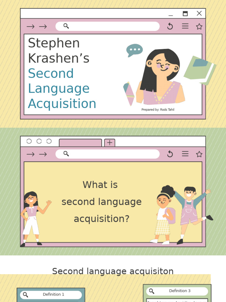 P1 Stephen Krashen's Theory of Second Language Acquisition | PDF ...
