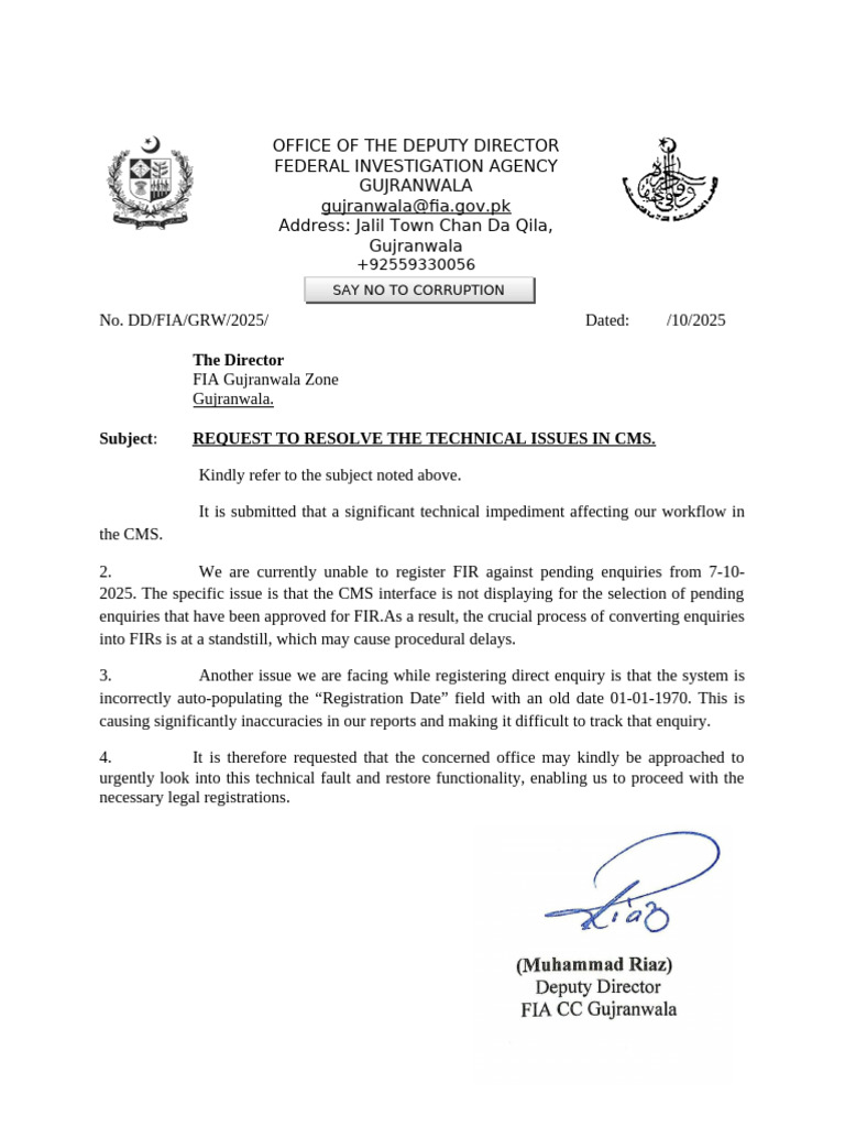 CMS Issues Letter | PDF