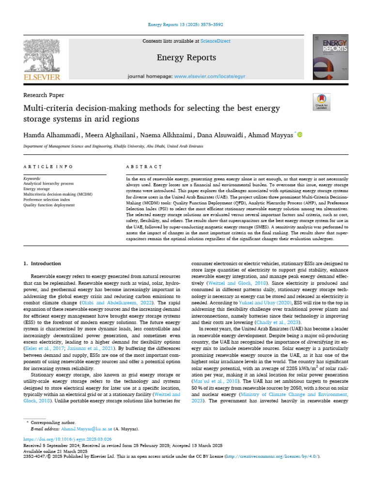 Multi-Criteria Decision-Making Methods For Selecting The Best Energy ...