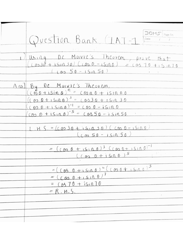Question Bank Maths | PDF