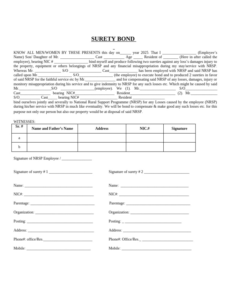 Surety Bond | PDF | Surety | Civil Law (Legal System)