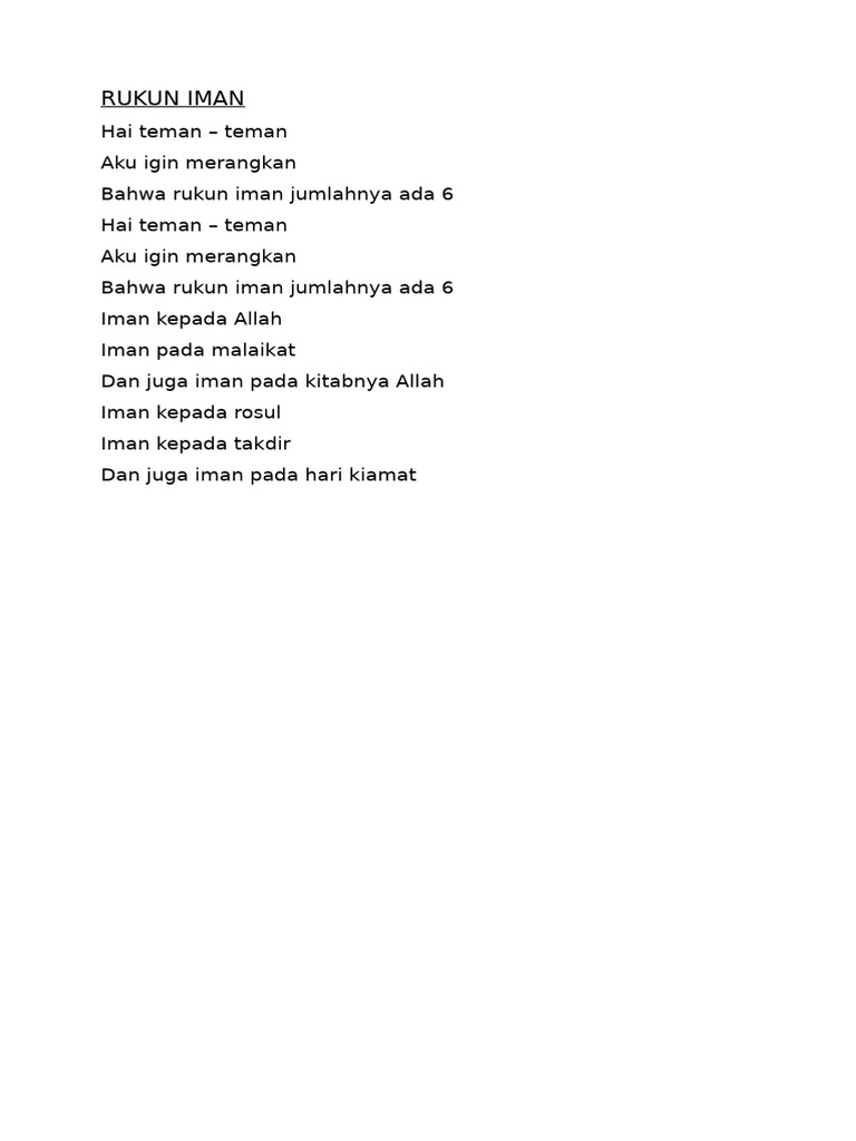 Rukun Iman | PDF