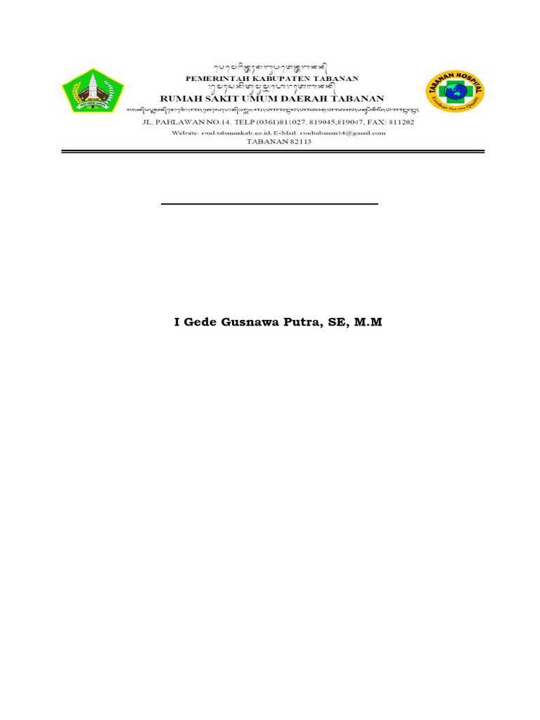 Pengembangan SIM RSUD Tabanan 2023 | PDF