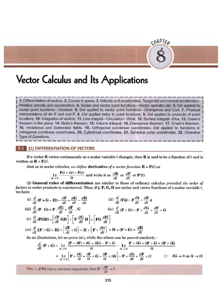 Vector Calculus | PDF