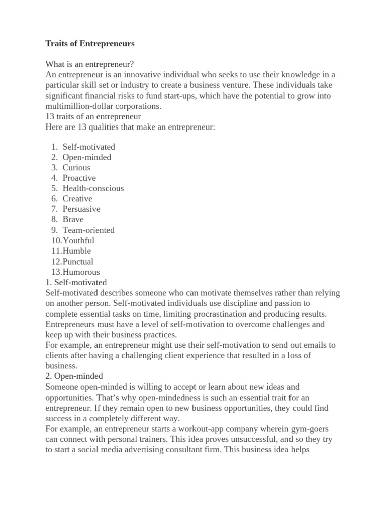 What Is An Entrepreneur?: Post A Job | PDF | Entrepreneurship | Motivation