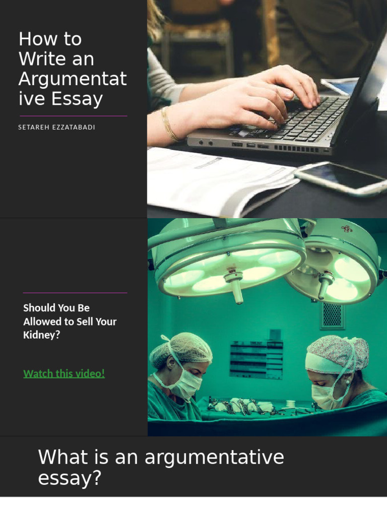 How To Write An Argumentative Essay | PDF | Essays | Argument