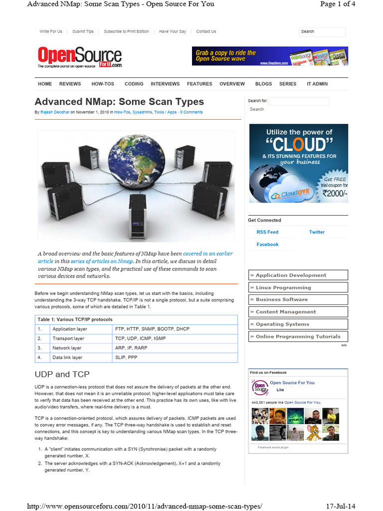 NMap Scan Types Explained | PDF | Transmission Control Protocol | Port ...