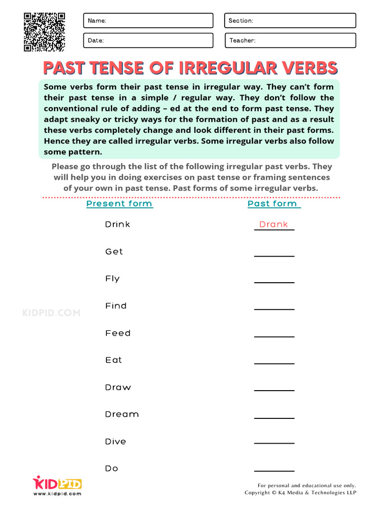 Irregular Verbs Past Tense Guide | PDF | Grammatical Tense | Verb