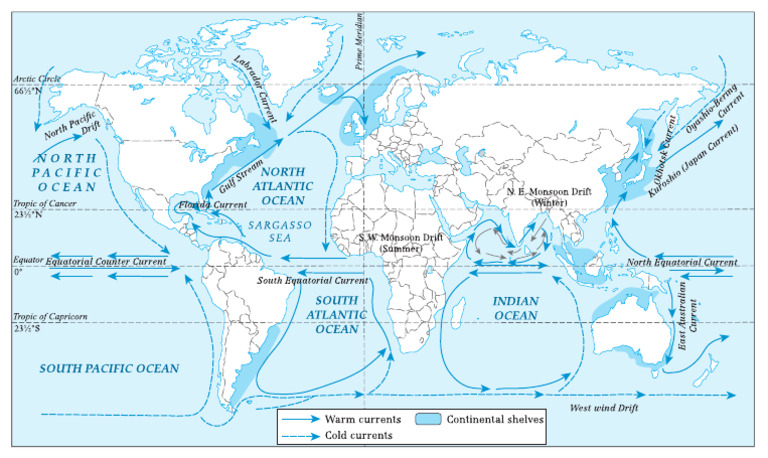 1 Oceans Currents of The World | PDF