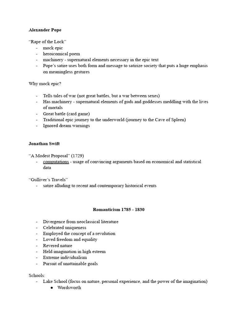 English Literature - Notes | PDF | Poetry | William Wordsworth