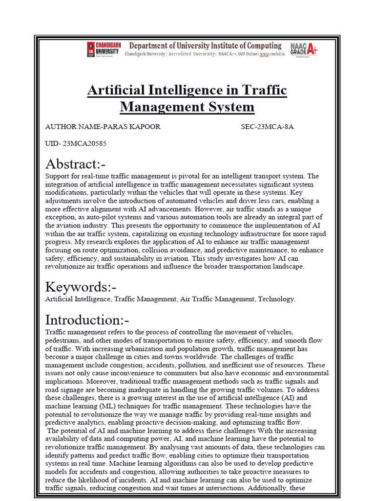 23mca20585 Paras Kapoor Research Paper 8-A | PDF | Artificial ...