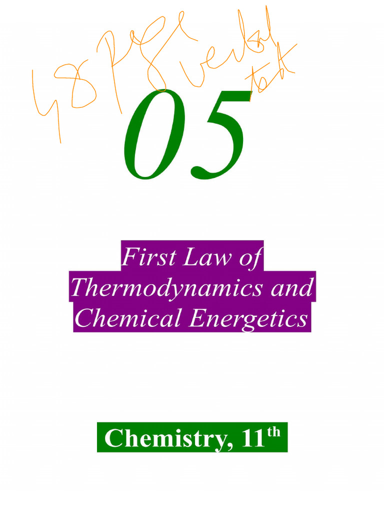 CH 05 - First Law of Thermodynamics and Chemical Energetics-1 | PDF ...