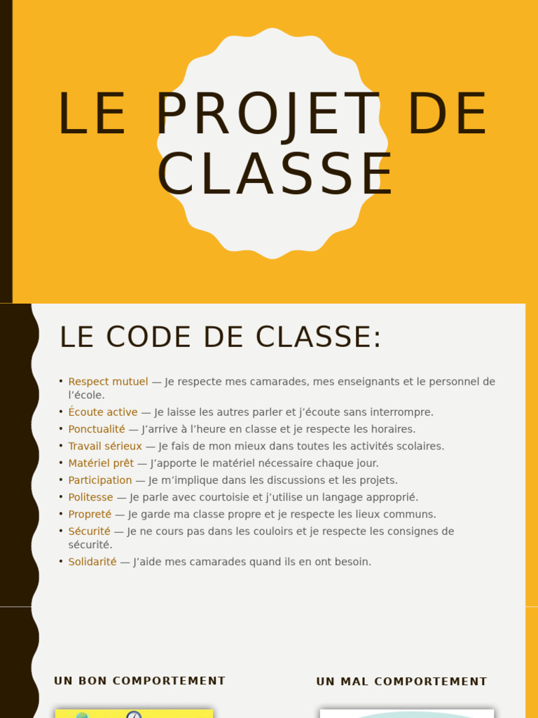 Le Projet de Classe | PDF