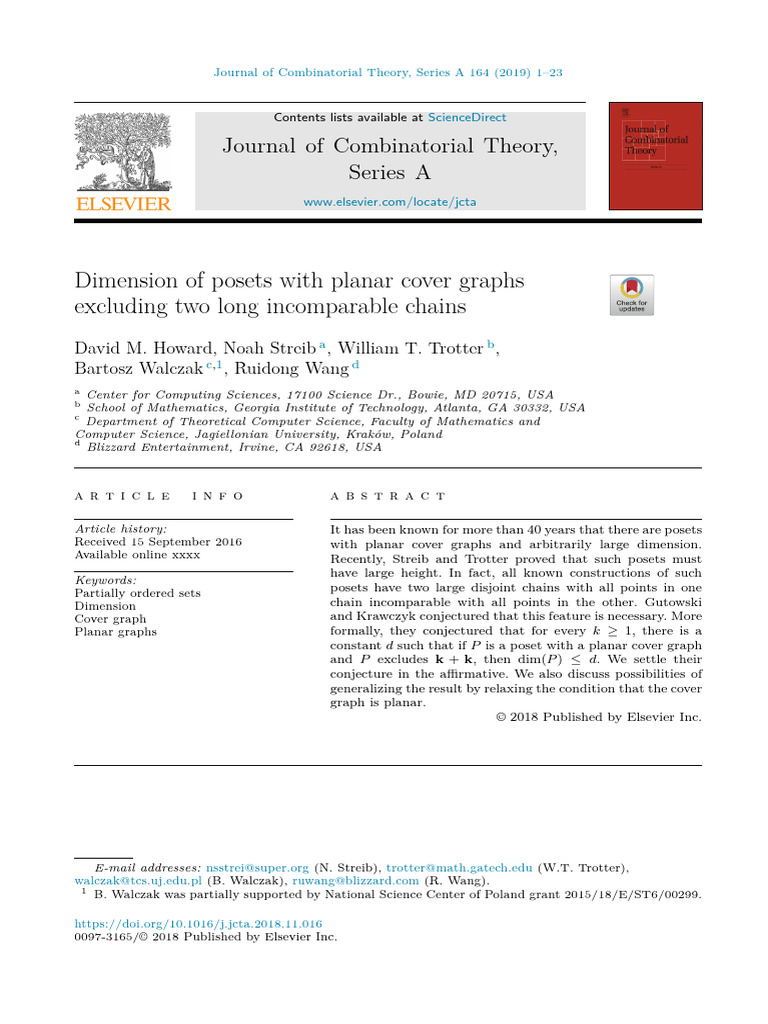 Dimension of Posets With Planar Cover Graphs Excluding Two Long ...