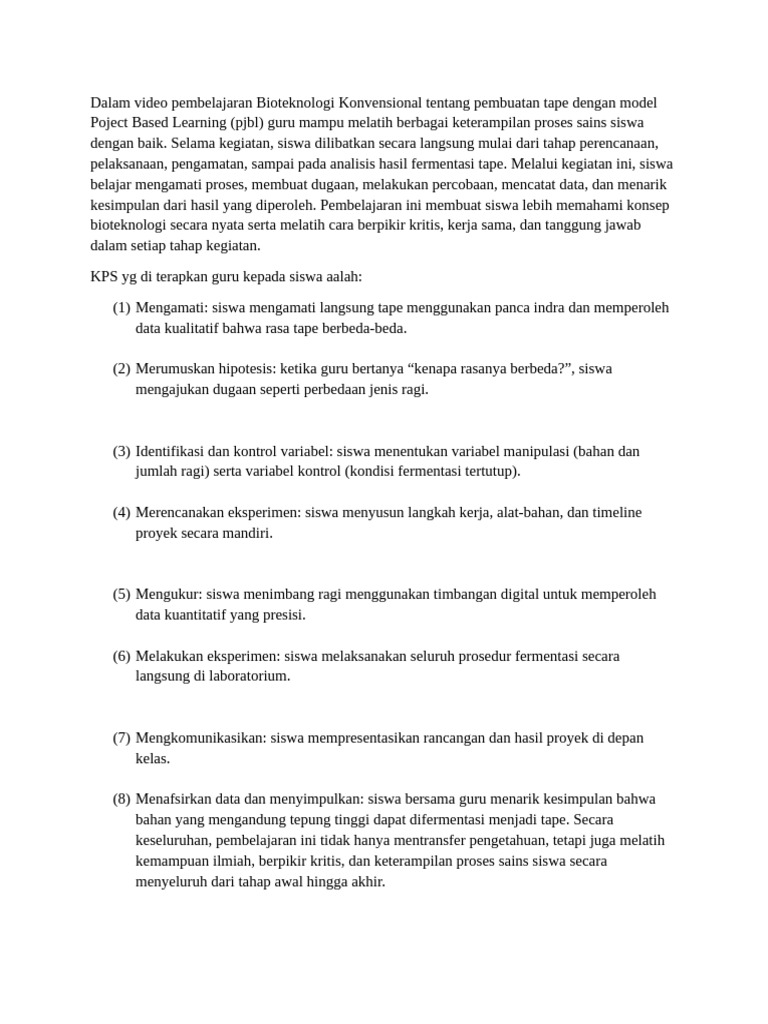Analisis KPS 1 | PDF
