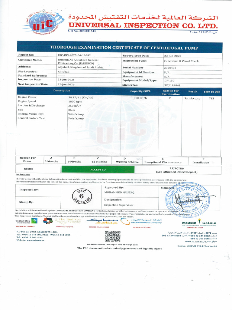 Dewatering Certificate HBB DP 013 | PDF