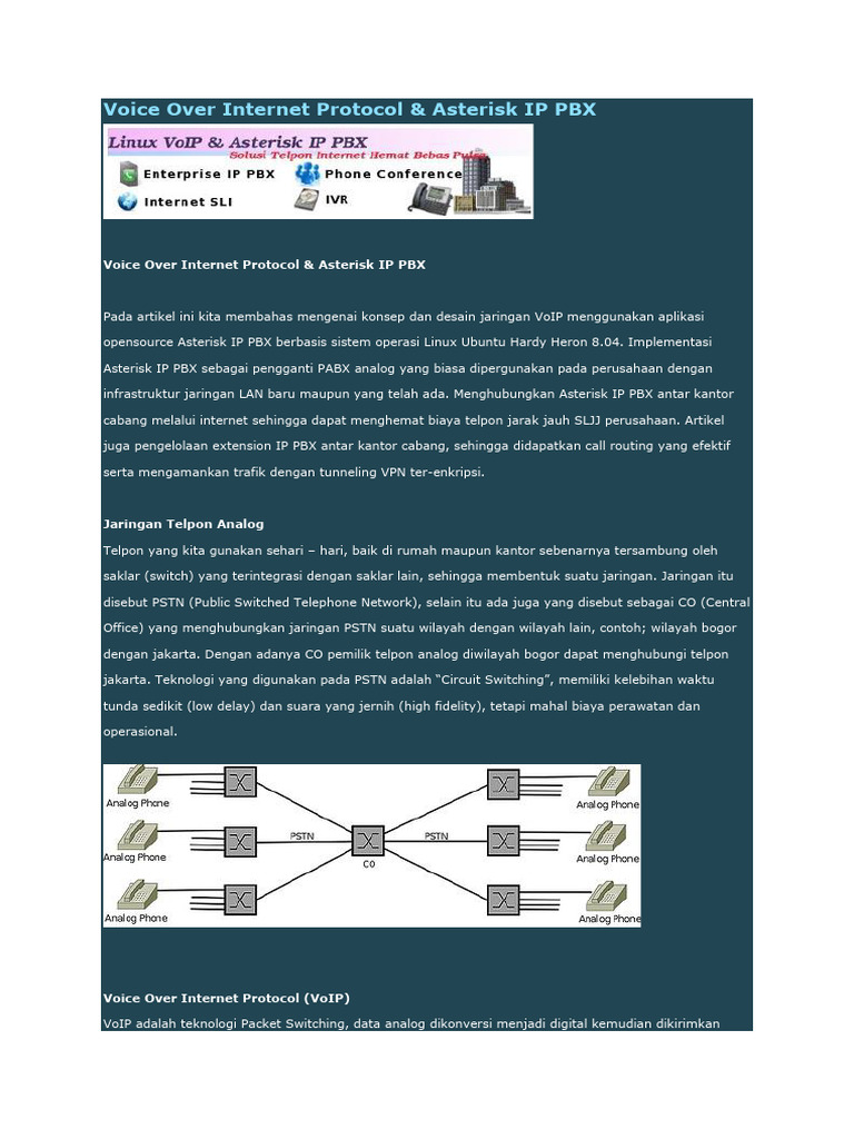 Voice Over Internet Protocol | PDF