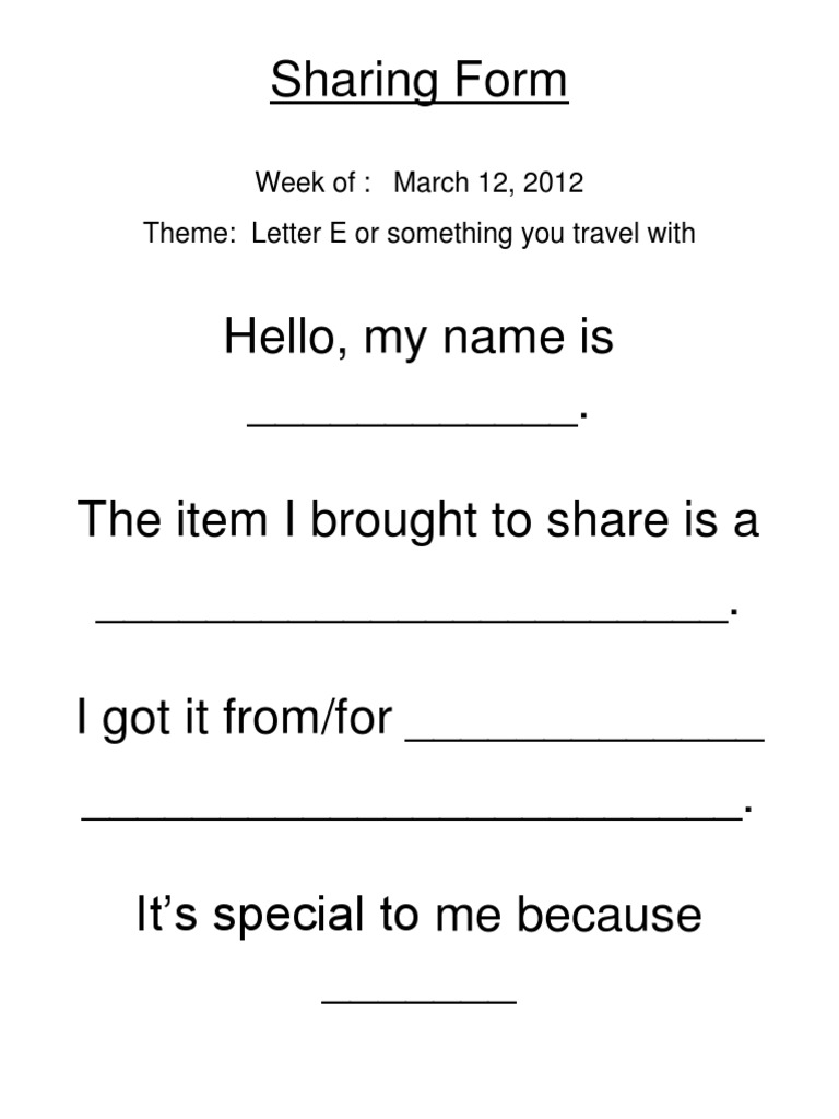 Sharing Form | PDF