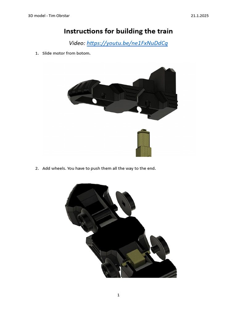 Instructions For Building The Train | PDF