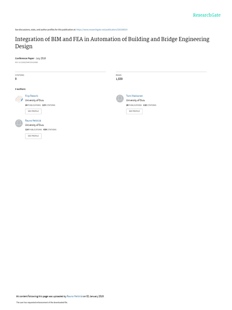 BIM, FEA in Bridge Engineering Design | PDF | Finite Element Method ...