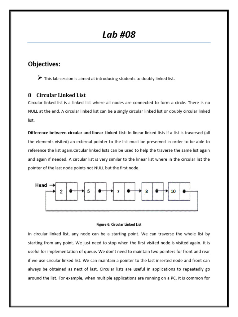 DSA Lab 7 Circular Linked List 16102025 093419am | PDF | Computing ...