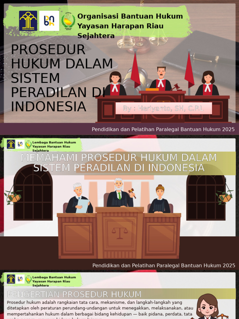 Prosedur Hukum Dalam Sistem Peradilan Di Indonesia | PDF