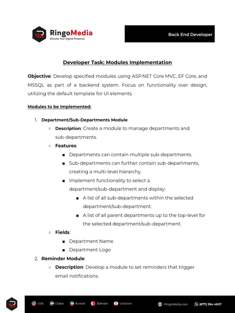 Back End Developer | PDF