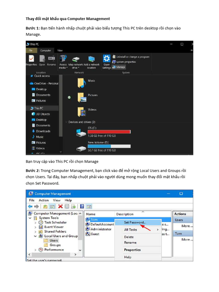 Xem Tên User Win 10 | PDF
