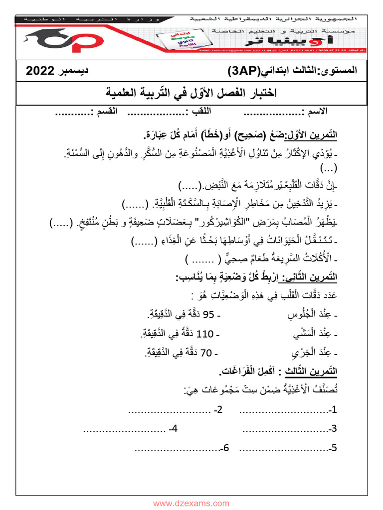 Dzexams 3ap Technologie 361710 | PDF