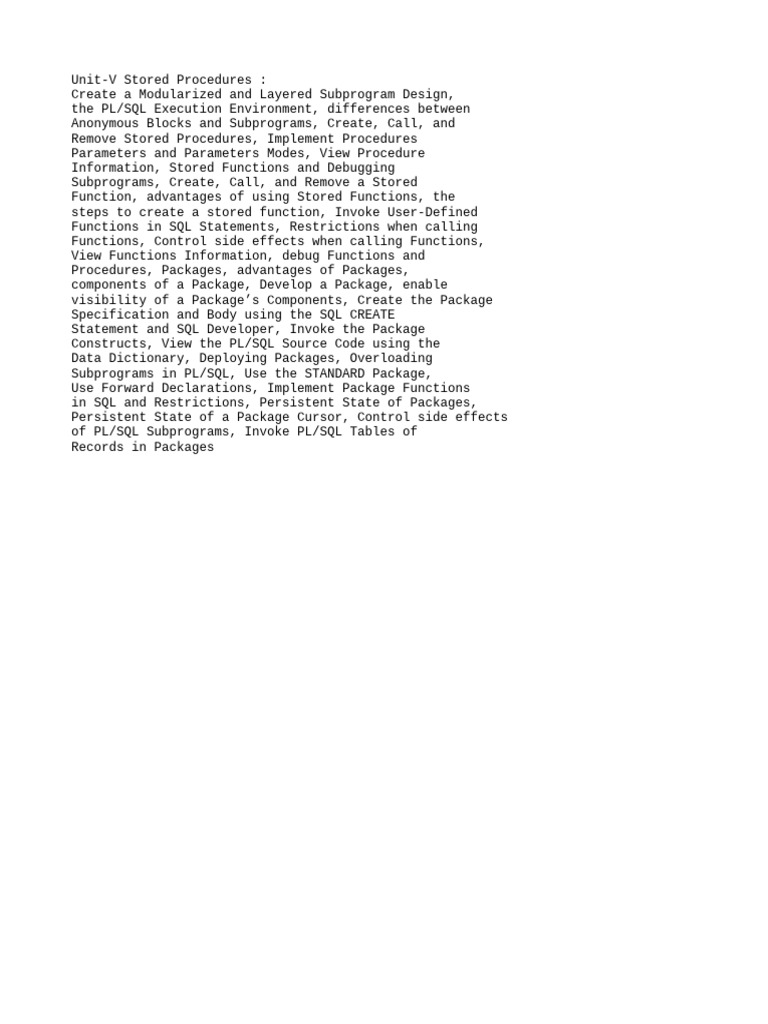 PL/SQL Stored Procedures and Packages Guide | PDF