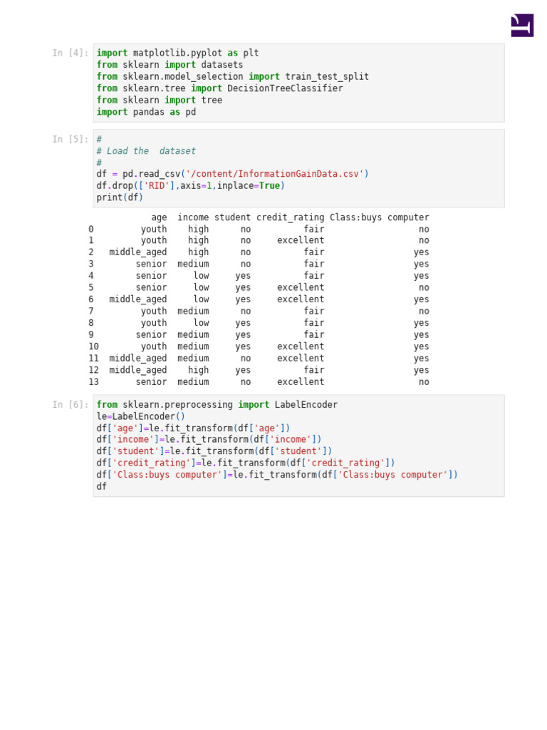 Decision Tree Machine Learning Lab | PDF | Computing | Algorithms