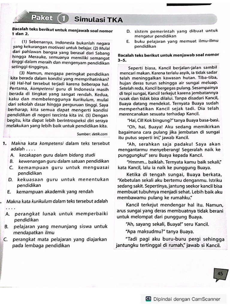 Latihan Soal Tka 1 | PDF