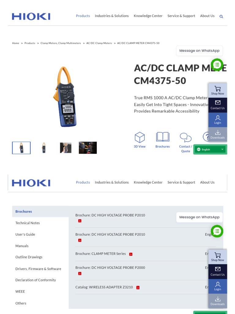 HIOKI CM4375-50 Clamp Meter Overview | PDF | Electrical Engineering ...