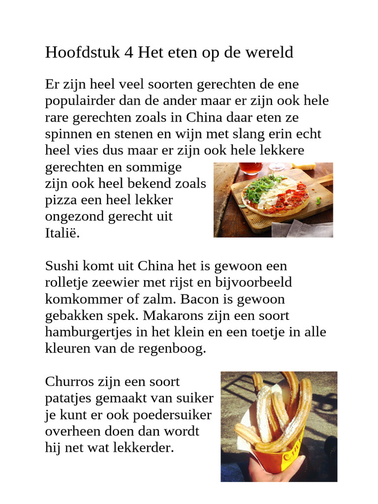 Hoofdstuk 4 Het Eten Op de Wereld Werkstuk Pep Kok | PDF