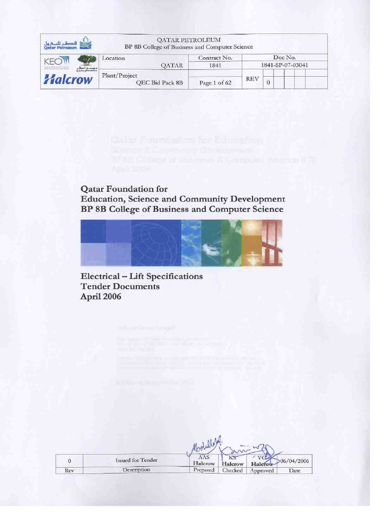 Electrical - Lift Specifications | PDF | Elevator | Manufactured Goods